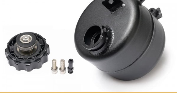 EPMAN Aluminum Coolant Header Expansion Overflow Water Tank & Cap ...