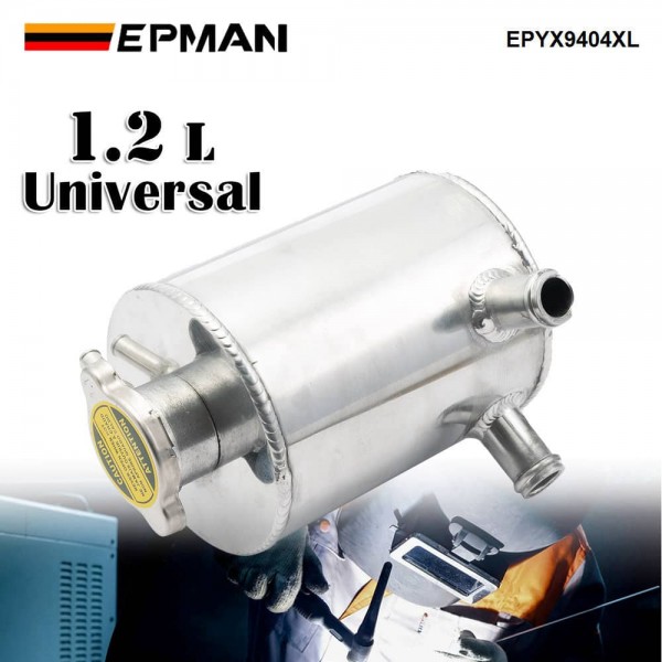 EPMAN Universal Aluminum Radiator Coolant Reservoir Expansion Overflow ...