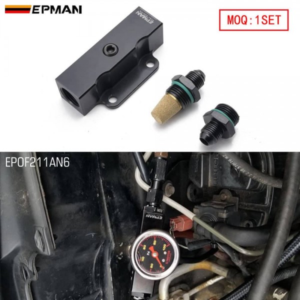 EPMAN Performance Universal Inline AN6 Fuel Filter Billet Aluminium ...