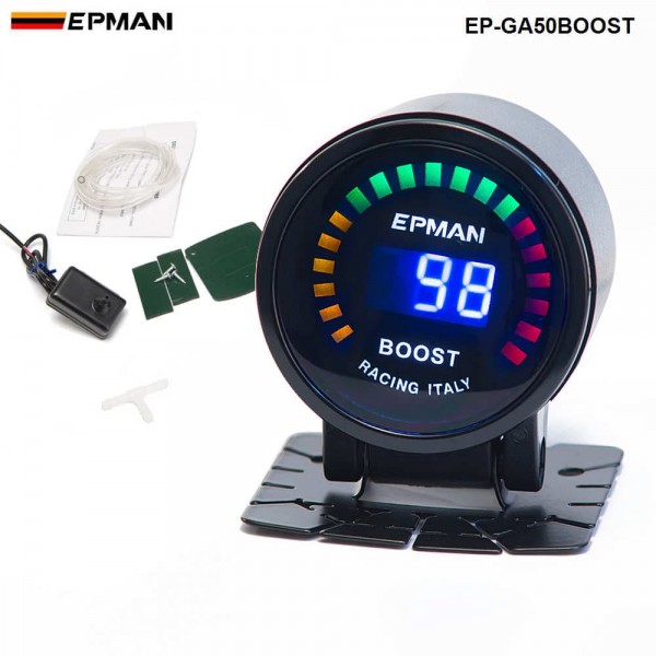 EPMAN -NEW Racing 2" 52mm Digital Color Analog LED PSI/BAR Turbo Boost ...