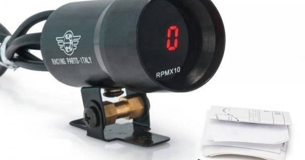 EPMAN 37mm Smoke Tach RPM Tachometer Red Digital Shift Light Style ...