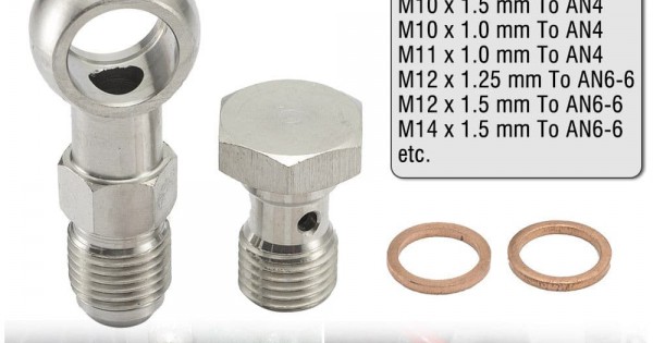 EPMAN Stainless Steel M10 / M11 x 1.0 / M12 / M14 x 1.5 To AN4 Or AN6-6 ...