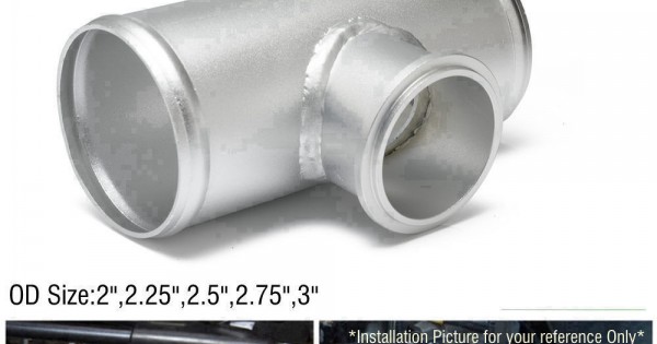 TANSKY 51mm 57mm 63mm 70mm 76mm Aluminium Blow Off Valve Adapter T Pipe ...