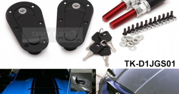 D1 JDM Plus Flush Hood Latch And Pin Kit Racing Latch Locks Locking ...