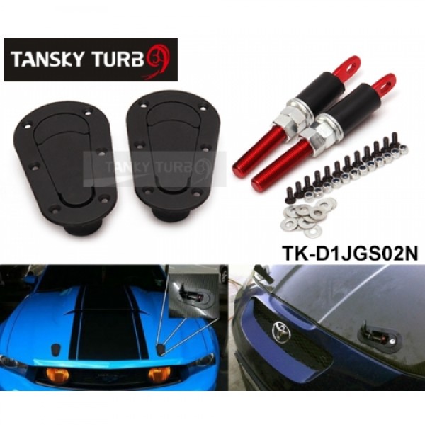 D1 JDM Racing Flush Hood Latch And Pin Kit Black Universal Racing Car ...