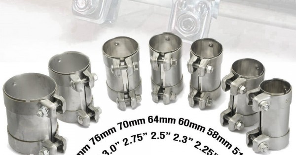 TANSKY 304 Stainless Steel Muffler Clamp Exhaust Butt Joint Pipe Clamps ...