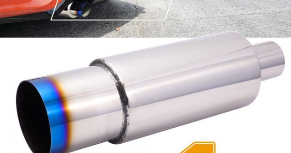 Exhaust Muffler, Stainless Steel Muffler, 4" Muffler Tip, 102mm Exhaust ...