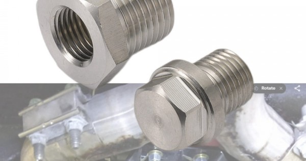 EPMAN Stainless O2 Bung Reducer Adapter Coverts M18x1.50 O2 Sensor Port ...