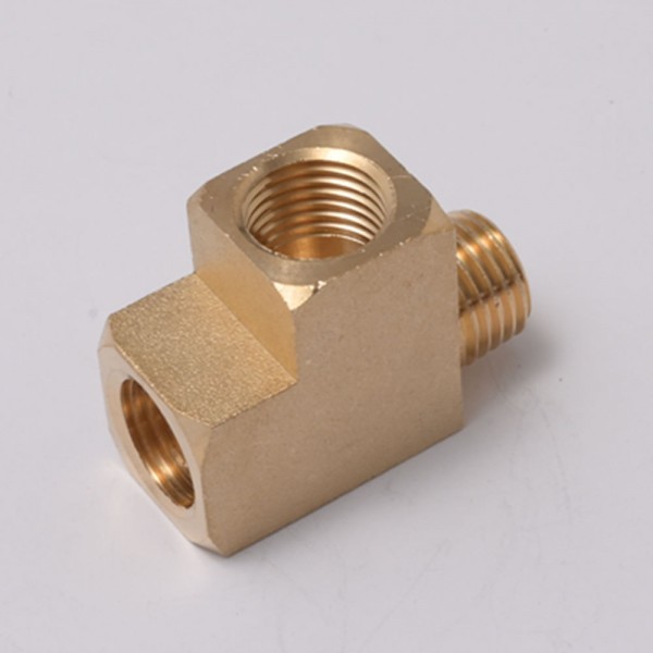 EPMAN Extruded Barstock Street Tee T Female Male Brass Fitting 1/4 NPT Oil Water Gas Pipe/Tank ...