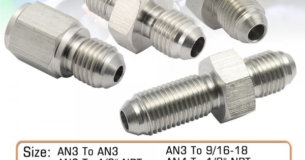EPMAN AN to Inverted Flare Adapter Fittings SS304 Oil Restrictor ...