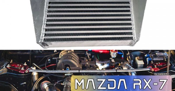Aluminum Intercooler, Outlet 2.75", Mazda RX-7, ROTARY RX7, FC3S, FC V ...