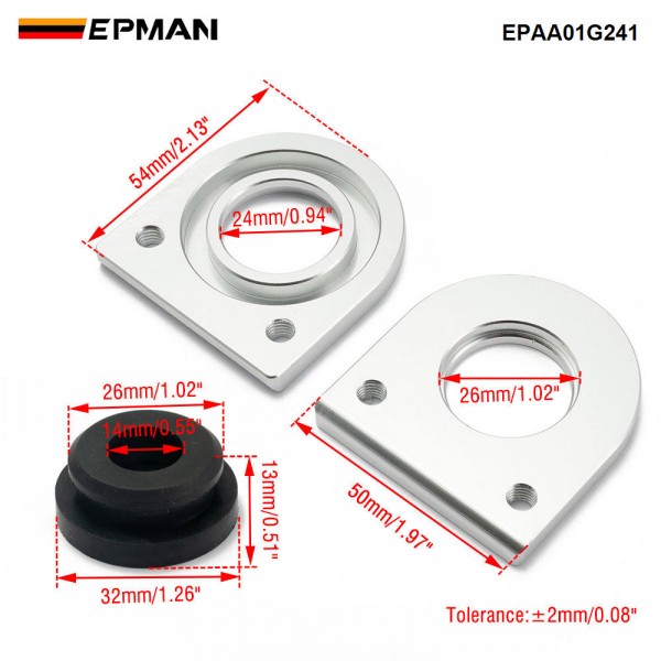 EPMAN Aluminum Radiator Lower Mount Bracket Relocator W/Low Profile ...