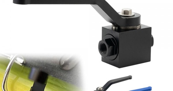 EPMAN 1/8" NPT CNC Aluminium Brake Line Lock Shut Off Valve Fuel Flow ...