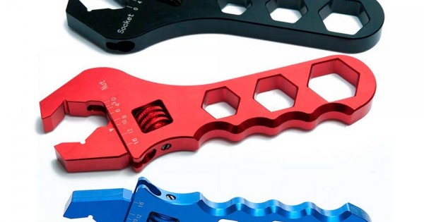 Wrench, Spanner, Adjustable AN Wrench, Hose Fitting Tool, Aluminum ...