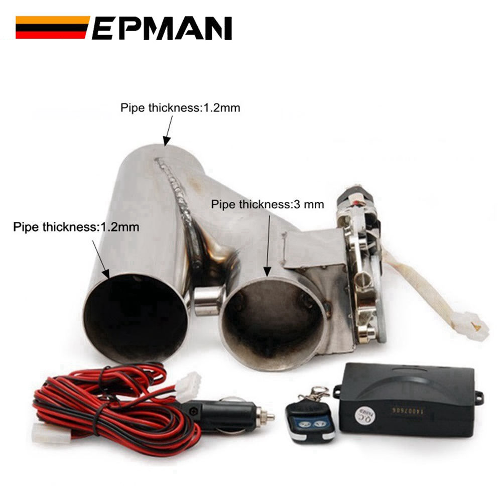 EPMAN Universal 2"/2.25"/2.5"/2.75"/3"/3.5" Stainless Steel Motorized ...